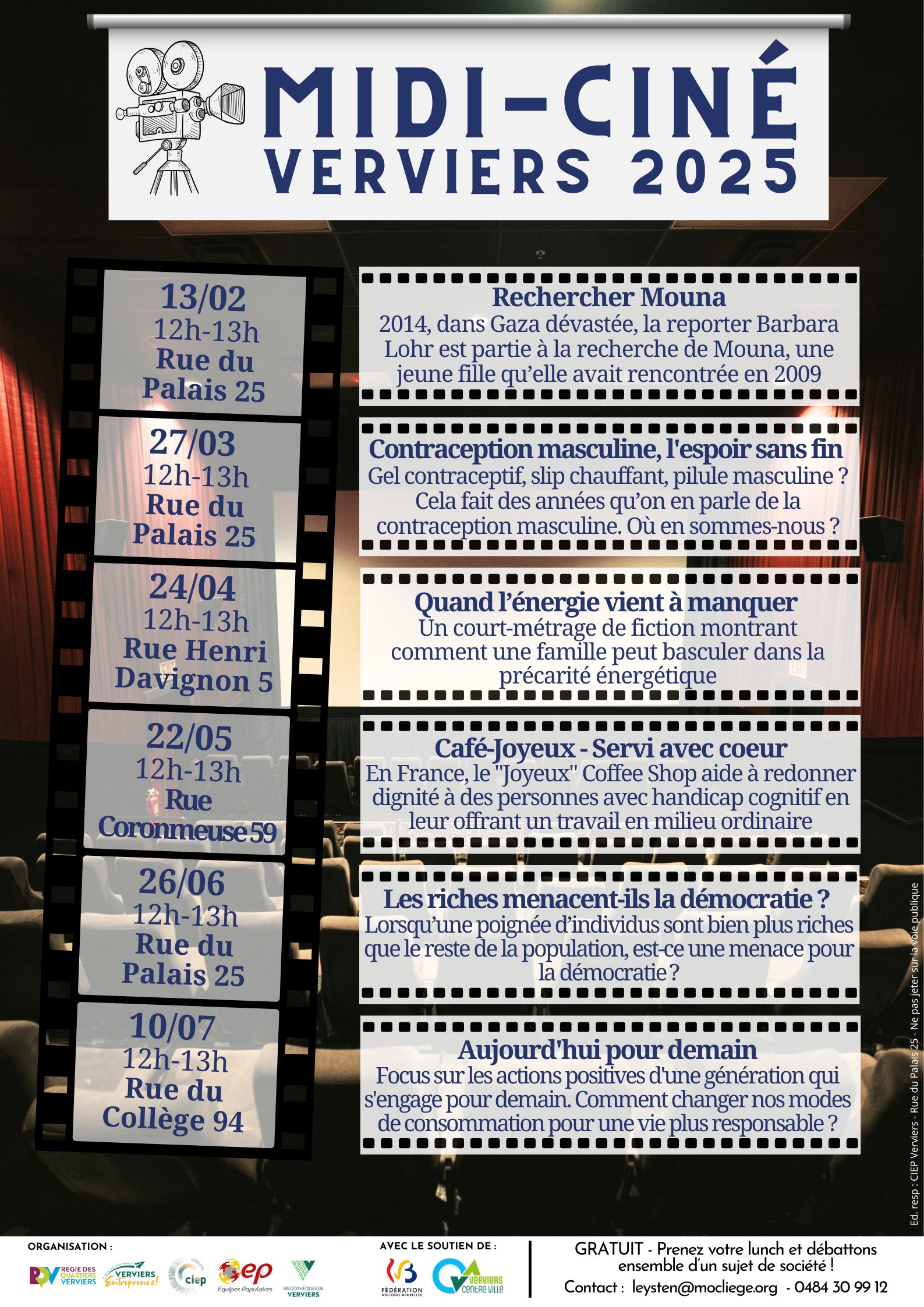 Verviers | Midi-cinés 2025 | Programme - Ciep-verviers